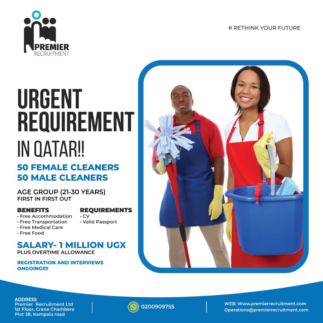 JOB SLOTS: Premier Recruitment announces 100 cleaner jobs in Qatar ...