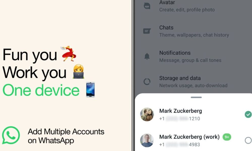 WhatsApp now lets users log into two accounts on one app, (Here's how ...